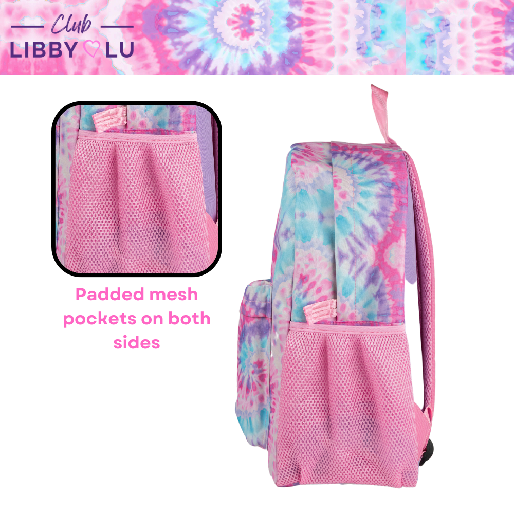 Pastel Tie Dye Backpack for Girls, 16 inch, Pink – Shop Club Libby Lu