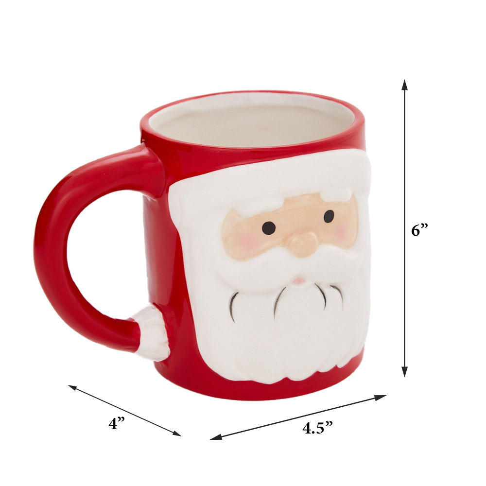 Santa Claus Mug for Kids or Adults - Large Ceramic Christmas Coffee or ...