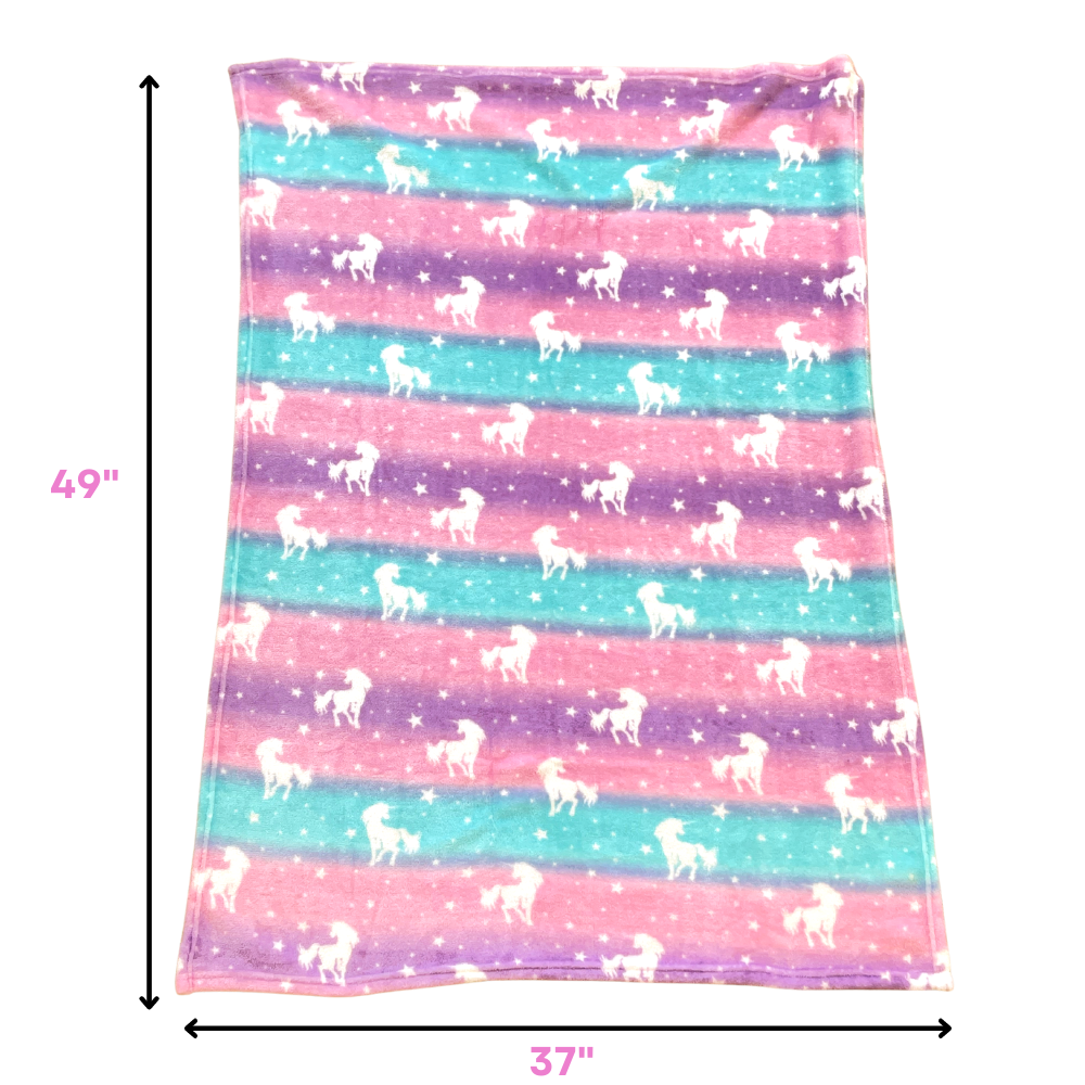 Unicorn Throw Blanket and Stuffed Animal Gift Set for Girls, Butter So ...